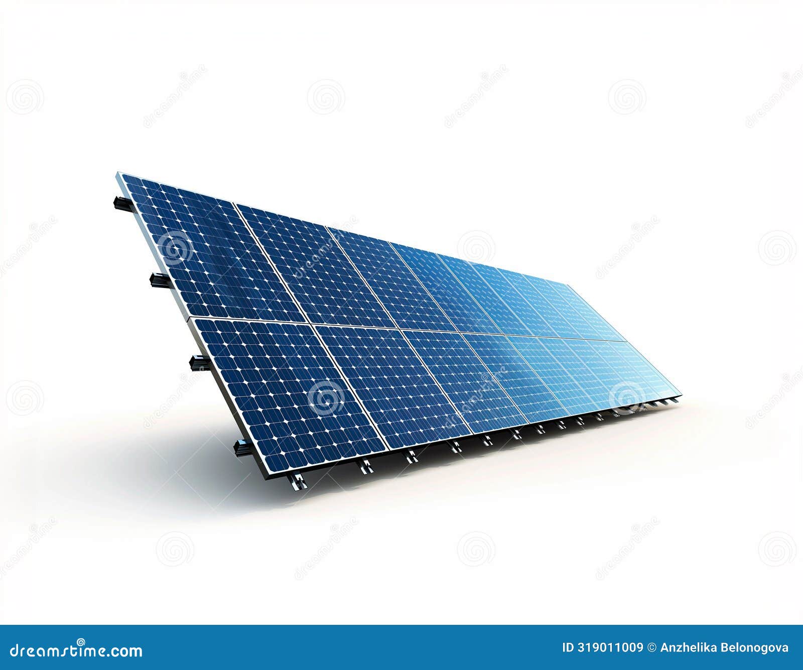 Solar Panel on White Background Save Earth Stock Illustration ...