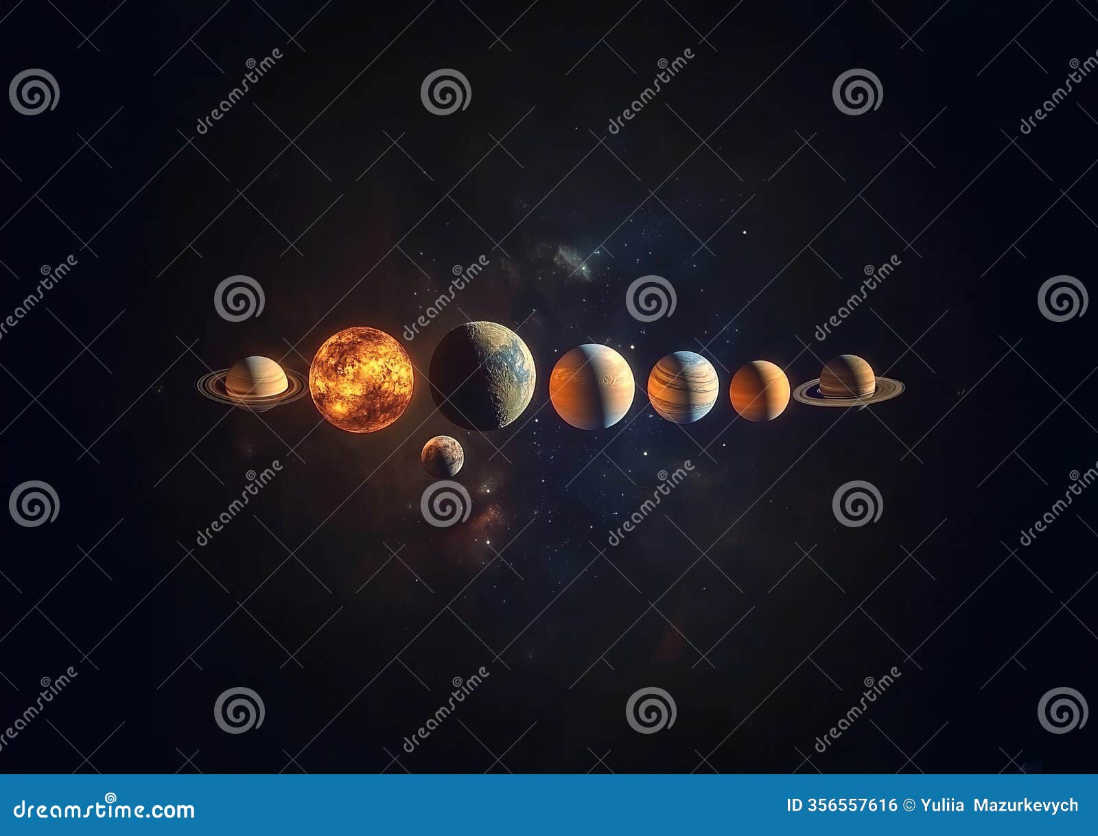 Cosmic Alignment of Planets Including Venus, Mars, Jupiter, Saturn, and ...