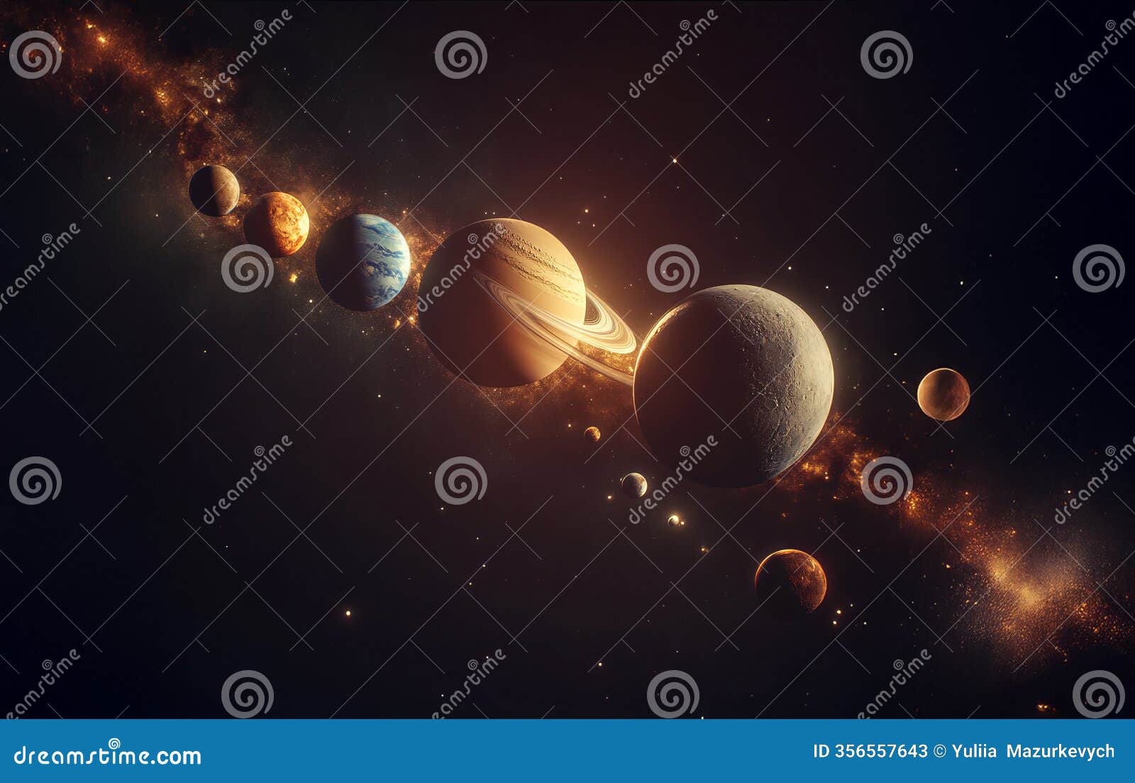 Cosmic Alignment of Planets Including Venus, Mars, Jupiter, Saturn, and ...