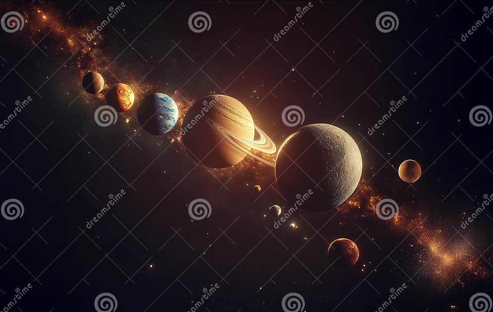 Cosmic Alignment of Planets Including Venus, Mars, Jupiter, Saturn, and ...