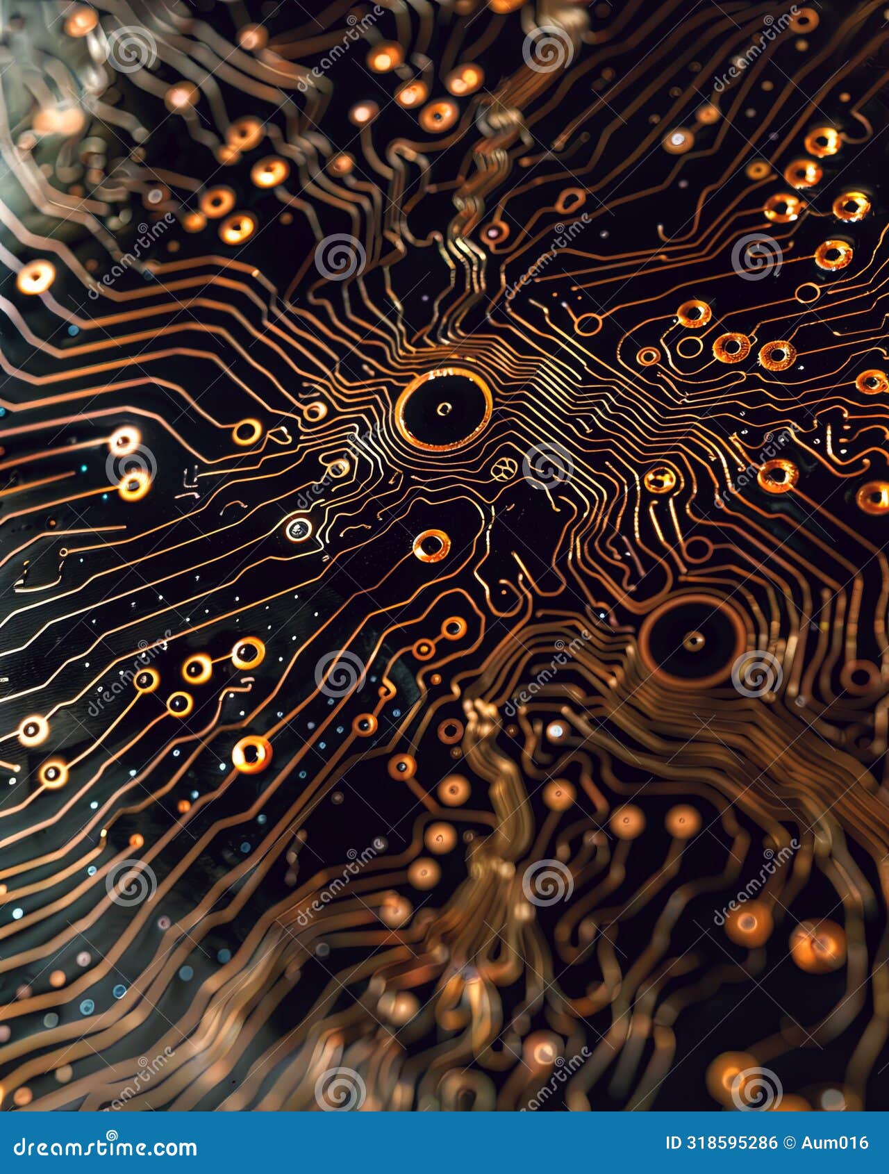 Technologies of the Future. Computer Bio Structure Stock Illustration ...