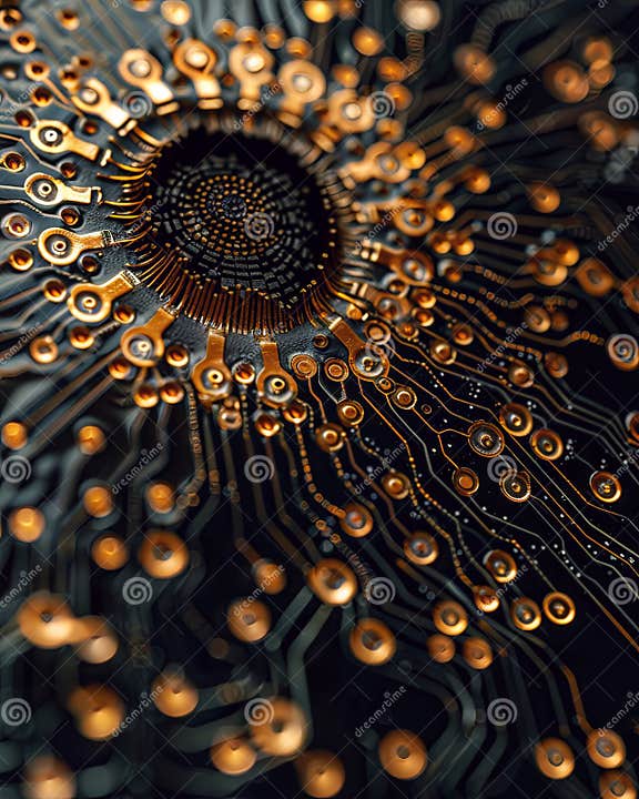 Technologies of the Future. Computer Bio Structure Stock Illustration ...