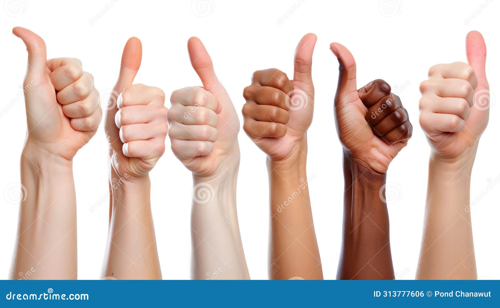 Various Hand Show Thumbs Up on White Background Stock Illustration ...