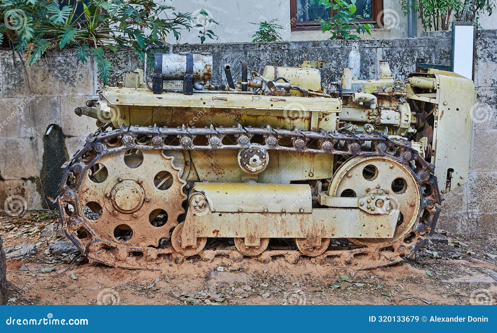 A Very Old Tractor from the Beginning of the Century Stock Image ...