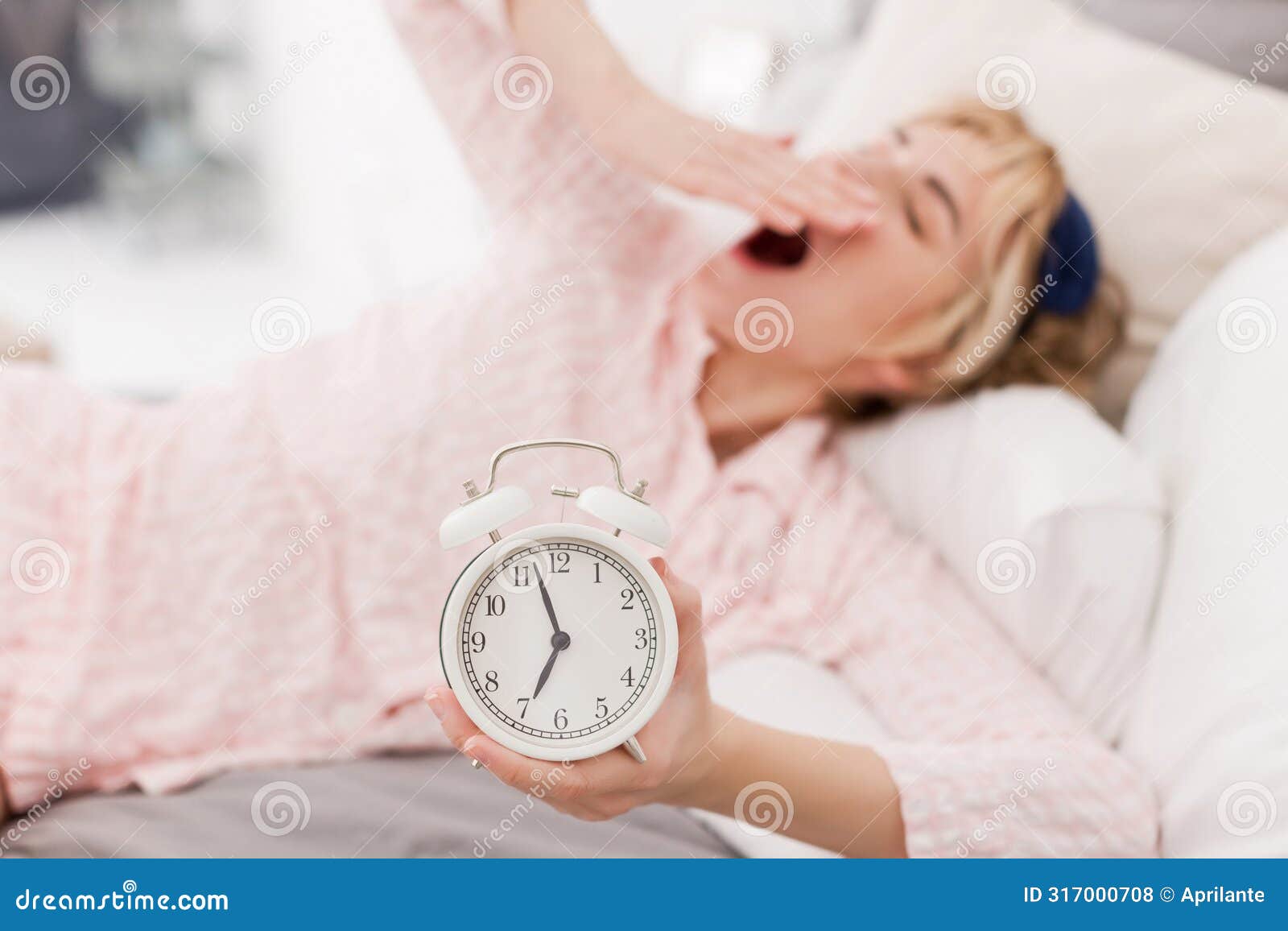 Generated image stock photo. Image of lady, awake, clock - 317000708
