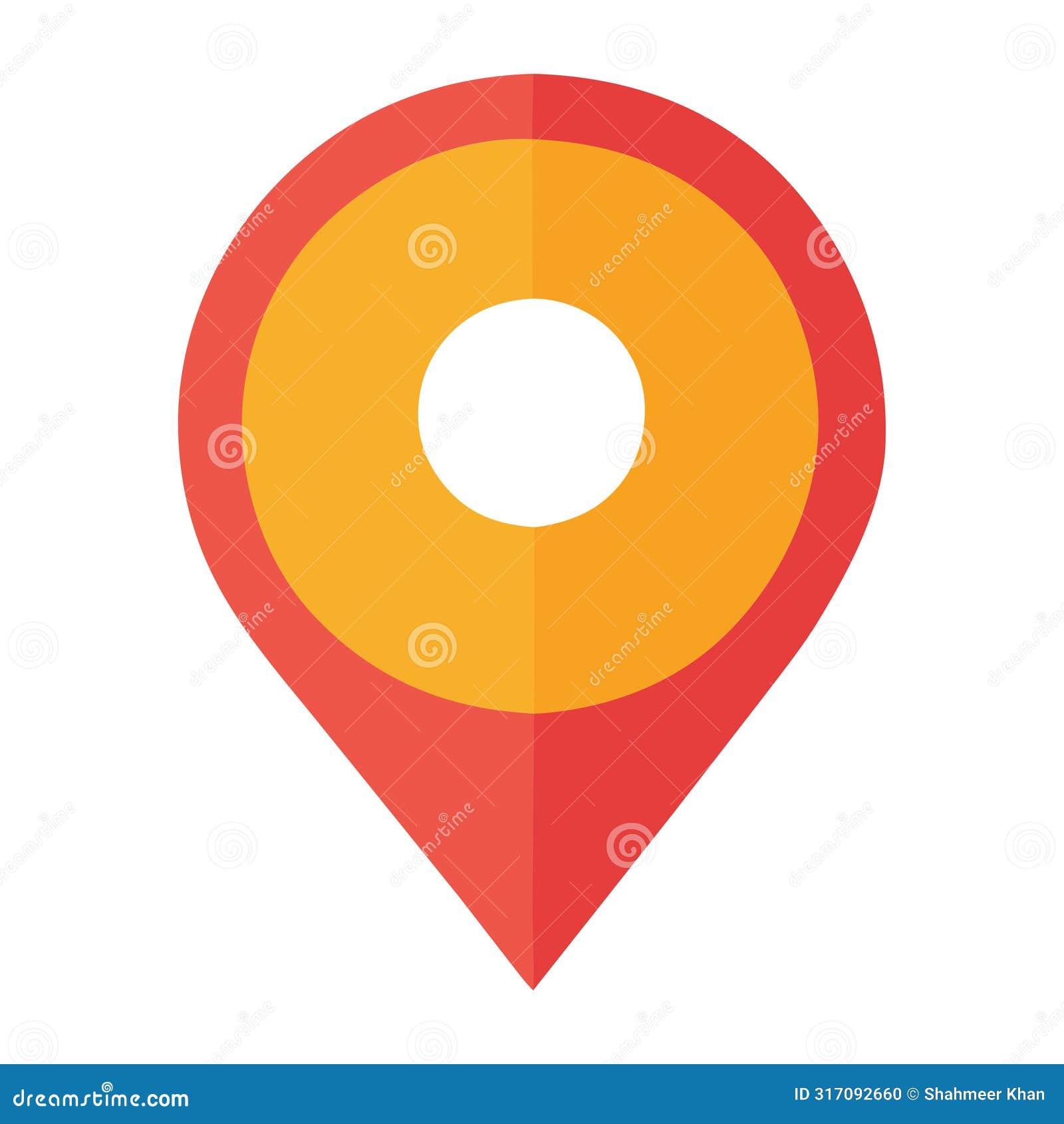 A Red Map Marker with an Orange Dot, a Location Pin Icon, Transparent ...