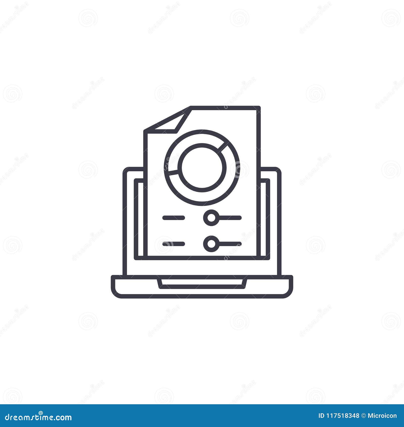 Generated Report Linear Icon Concept. Generated Report Line Vector Sign ...