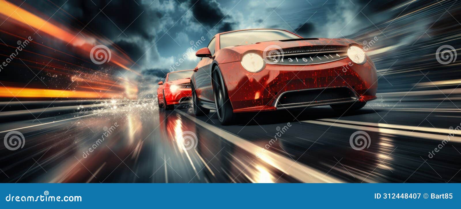 Accelerating Beyond Limits Speedometer Racing Cars In Motion Blur Scene ...