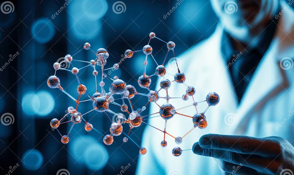 Augmented Reality in Science Molecular Exploration in Hand Stock ...