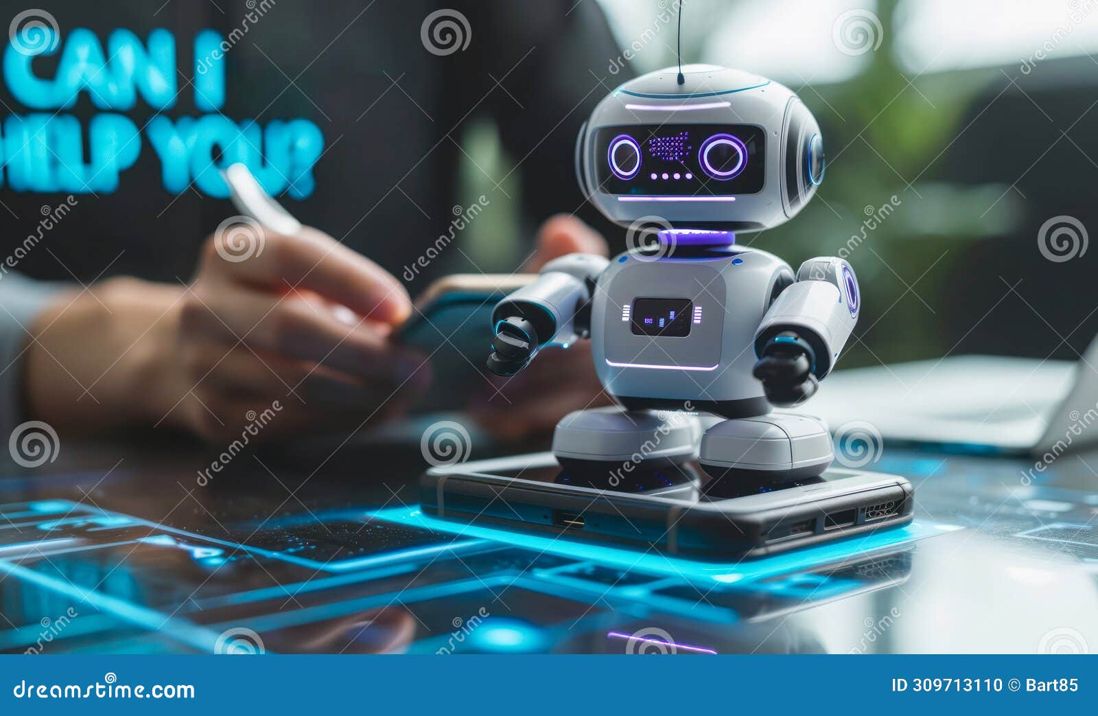 Modern Assistance Line Icons Collection. Innovation, Technology ...