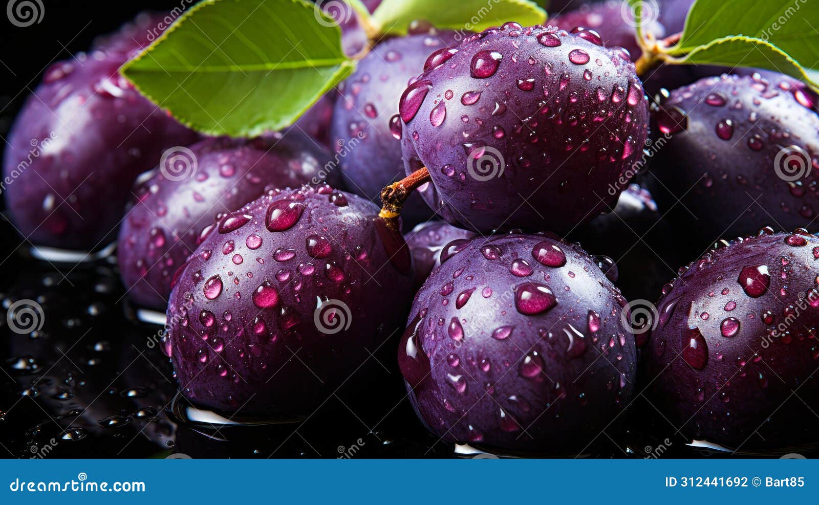 Damson Plum Wallpaper Top-View Texture & Healthy Living Stock Photo ...