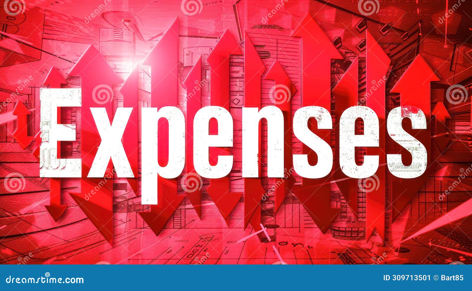 Expenses Text Prominently Featured in Bold White Font Against a Dynamic ...