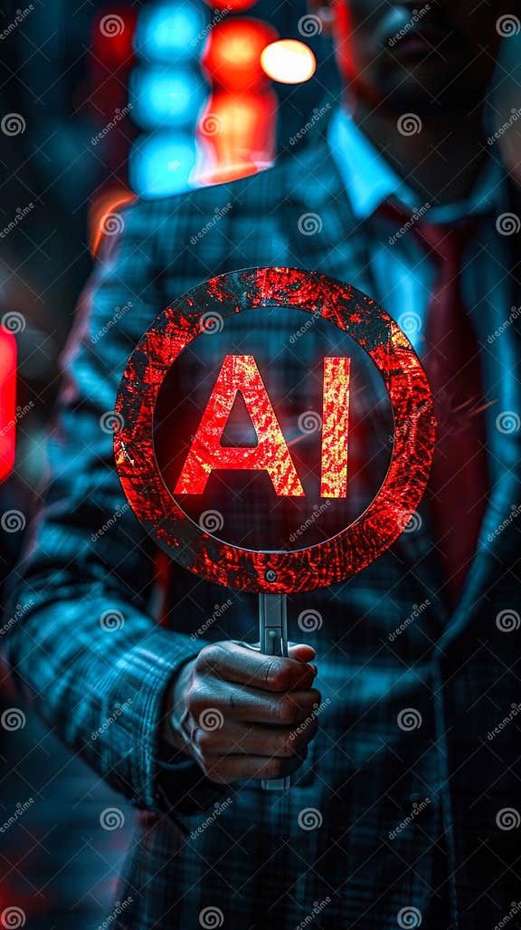 An Image Symbolizing the Restriction or Prohibition of Artificial ...