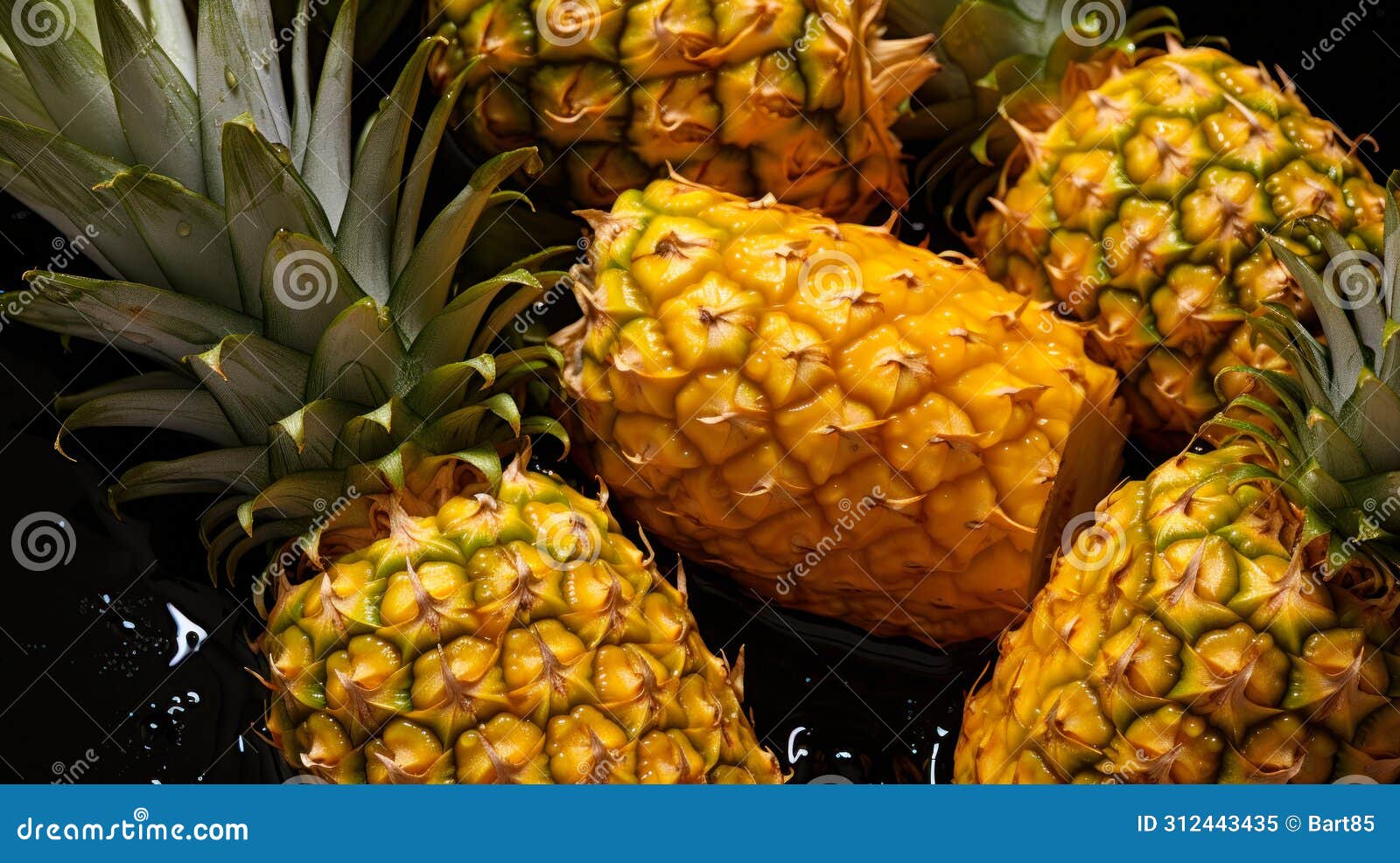 Pineapple Texture Seamless Pattern Background Vector Tropical ...