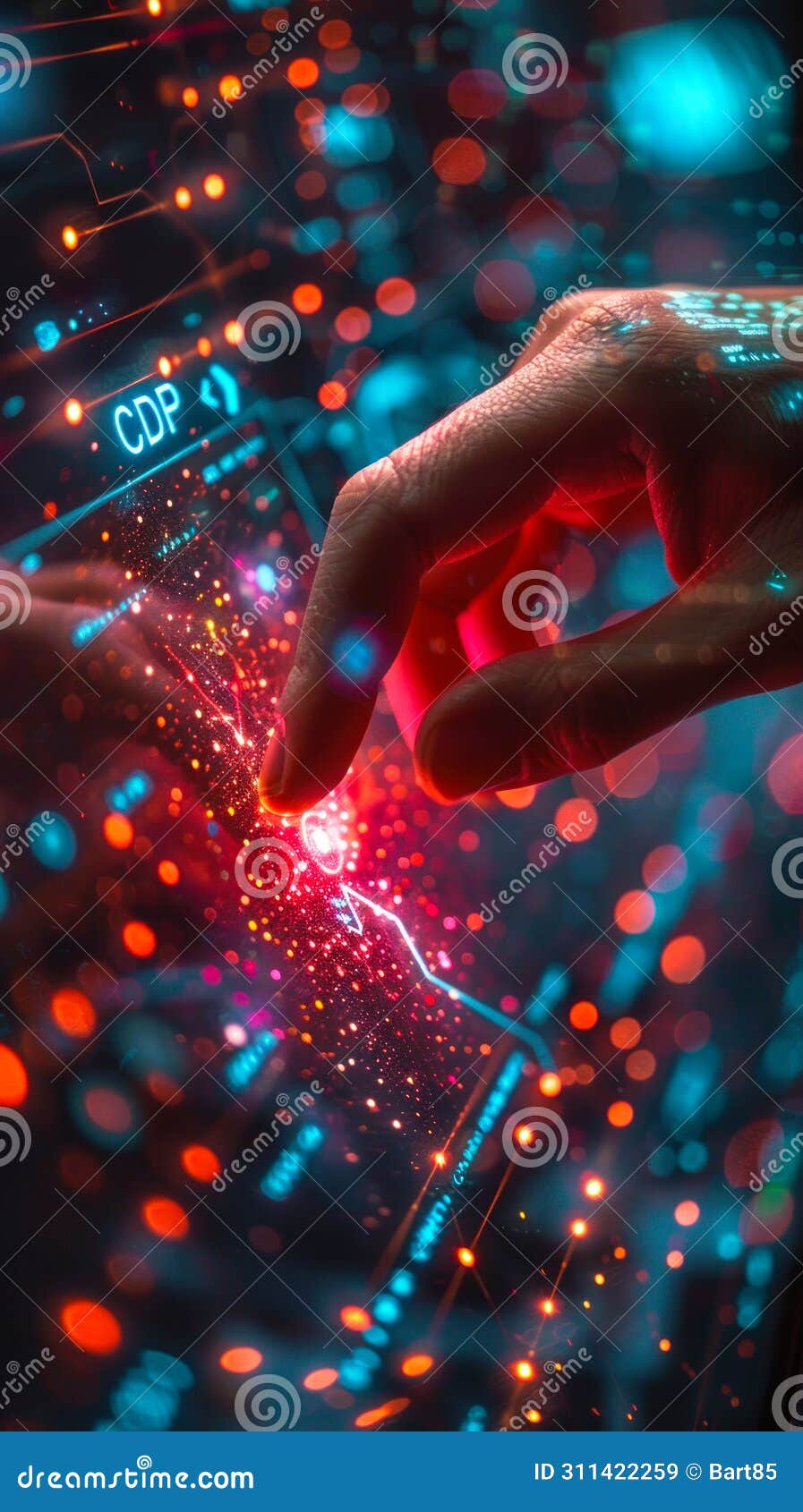 Marketer Interacting with a Customer Data Platform CDP Interface for ...