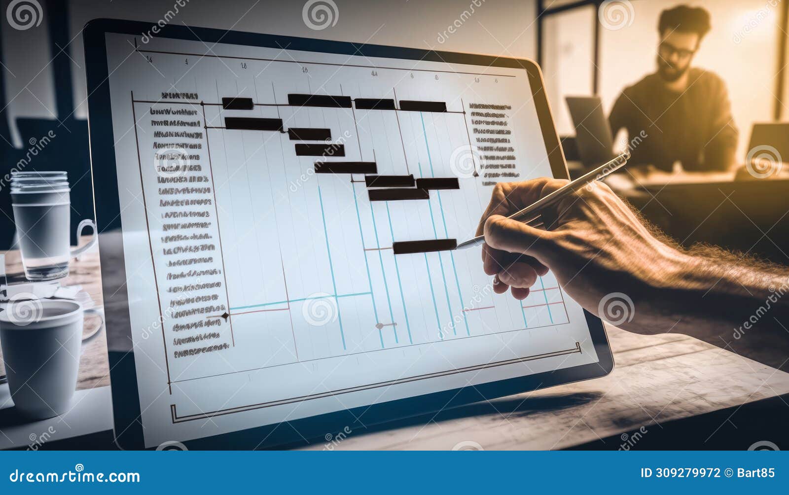 Project Manager Updating Progress and Deliverables Milestones Schedule ...