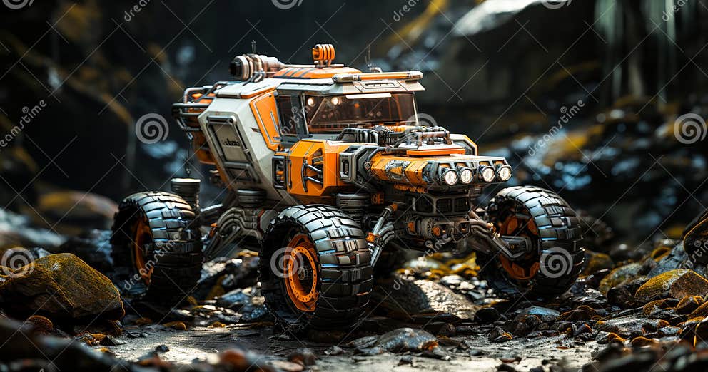 Remote Control Rover Mars Surface Exploration Stock Illustration ...