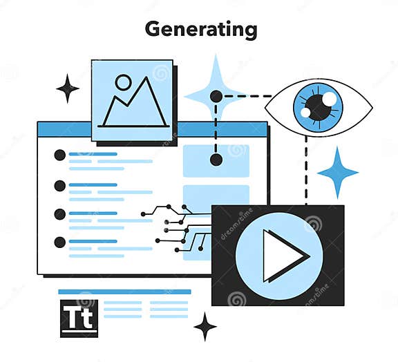 Generating. Artificial Neural Network Application Stock Vector - Illustration of tech, vector ...