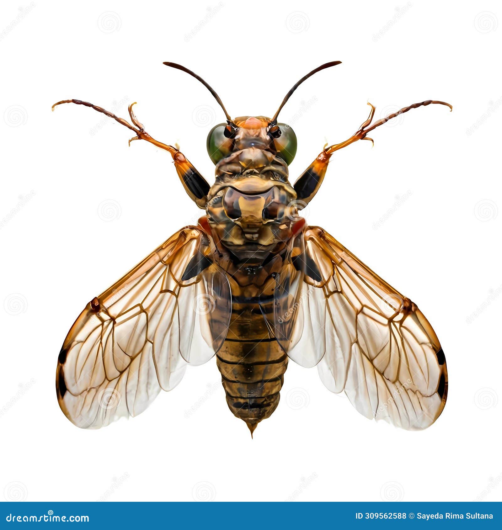 Cicada on White Background Generative AI Stock Illustration ...