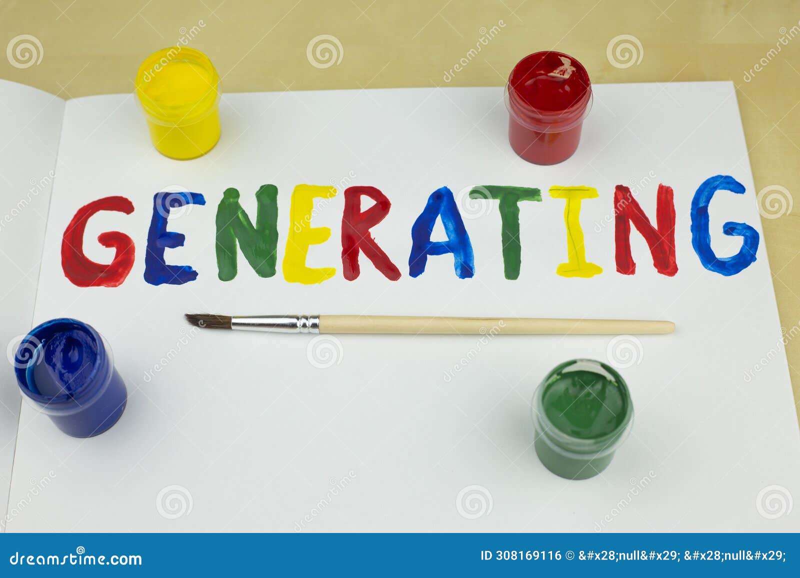 Generating an Image on Paper Stock Photo - Image of loading, draw ...