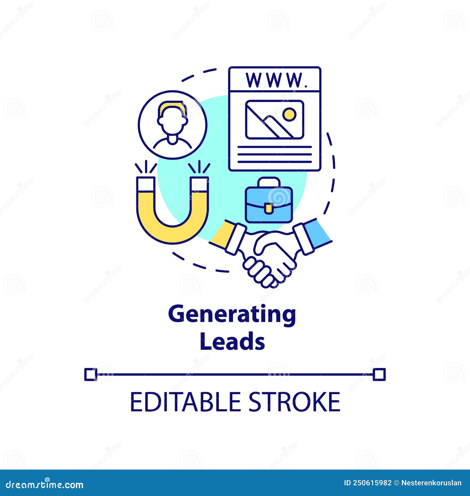 Generating Leads Concept Icon Stock Vector - Illustration of business ...