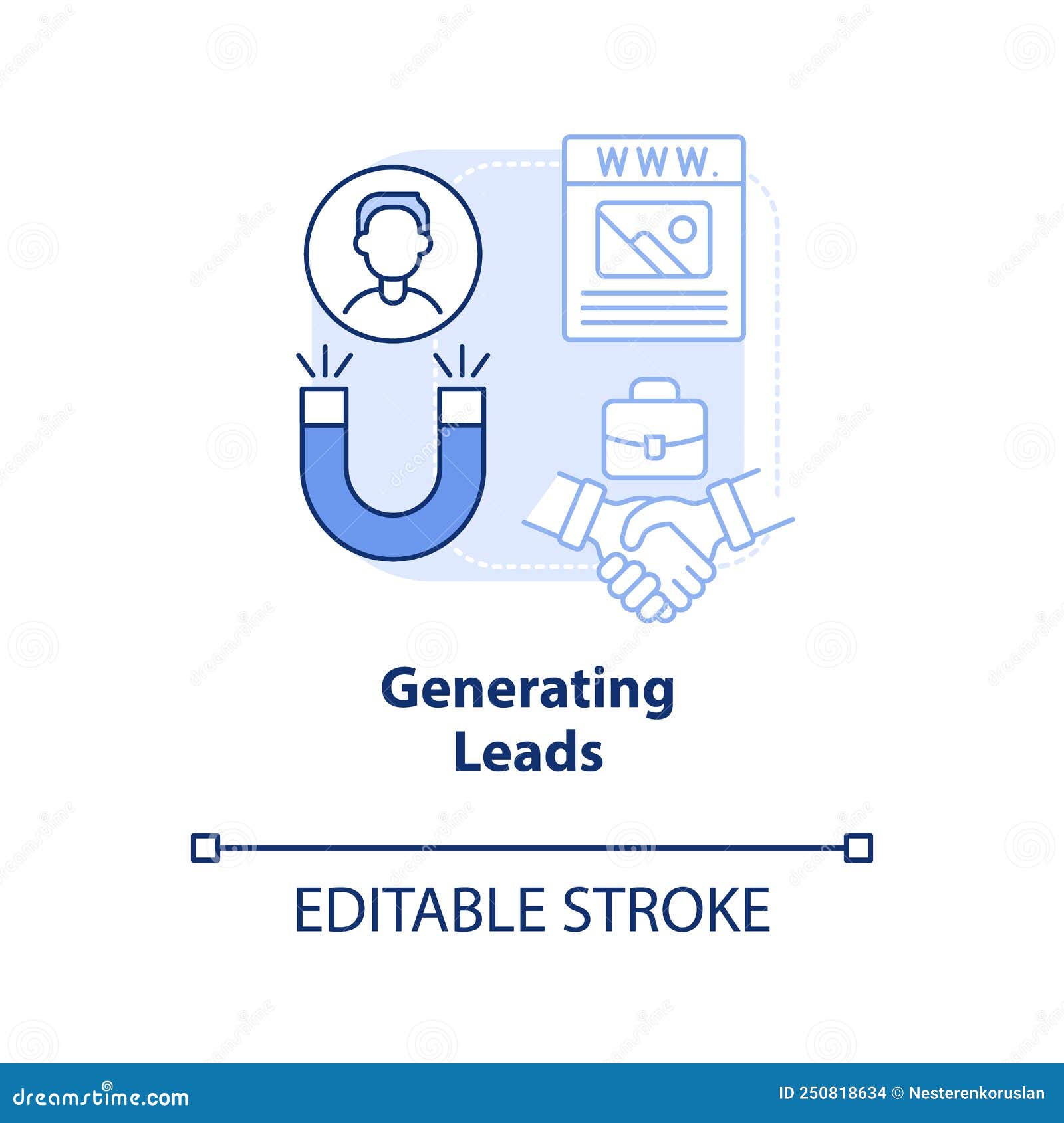 Generating Leads Concept Icon Vector Illustration | CartoonDealer.com ...