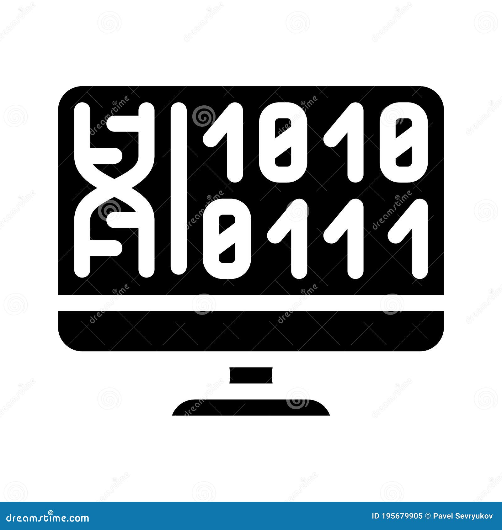 Generating Protein Cell Using Computer Code Glyph Icon Vector ...