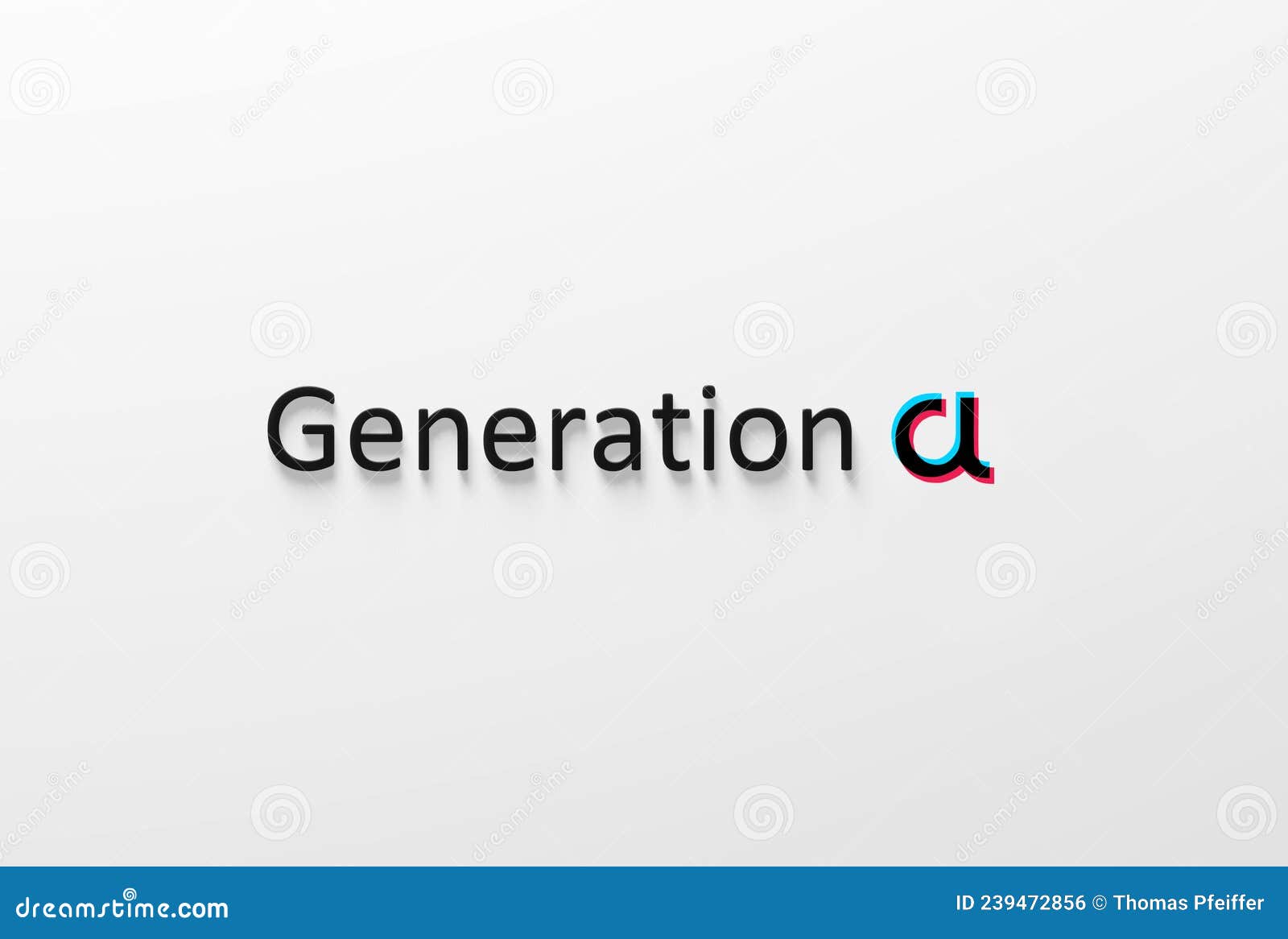 Generation Alpha 3D Render Illustration Stock Illustration ...