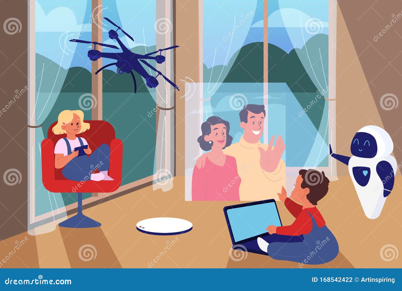 Generation Alpha Vector Illustration. Tiny Persons After Millennial ...