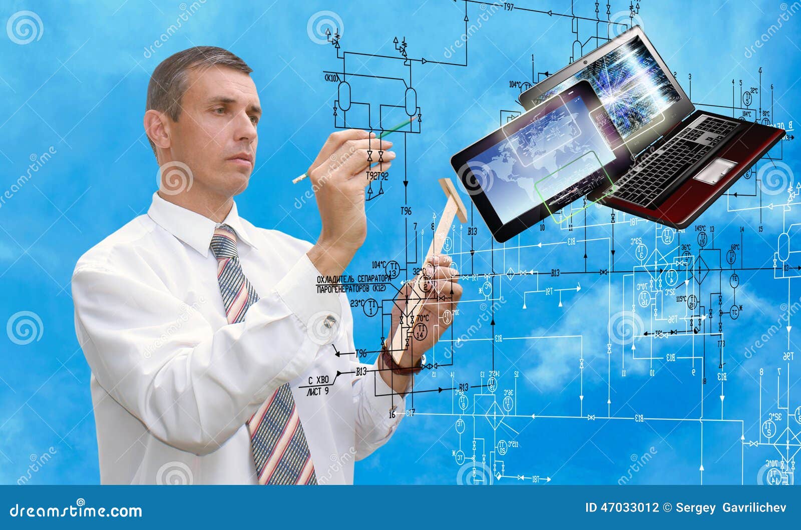 Generation Computer Technology.Communication Concept Stock Photo ...