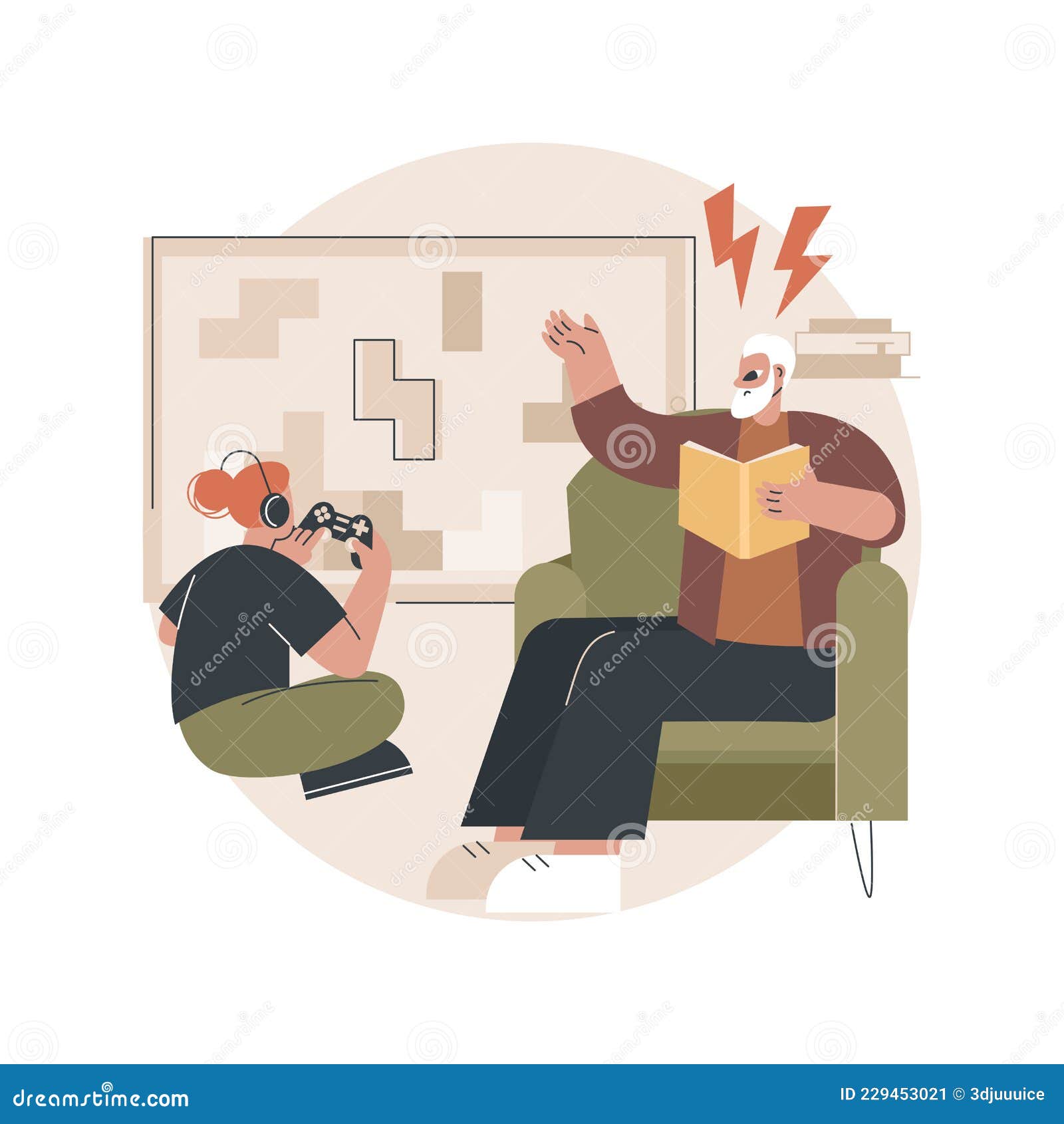 Generation Gap Abstract Concept Vector Illustration. Stock Vector ...