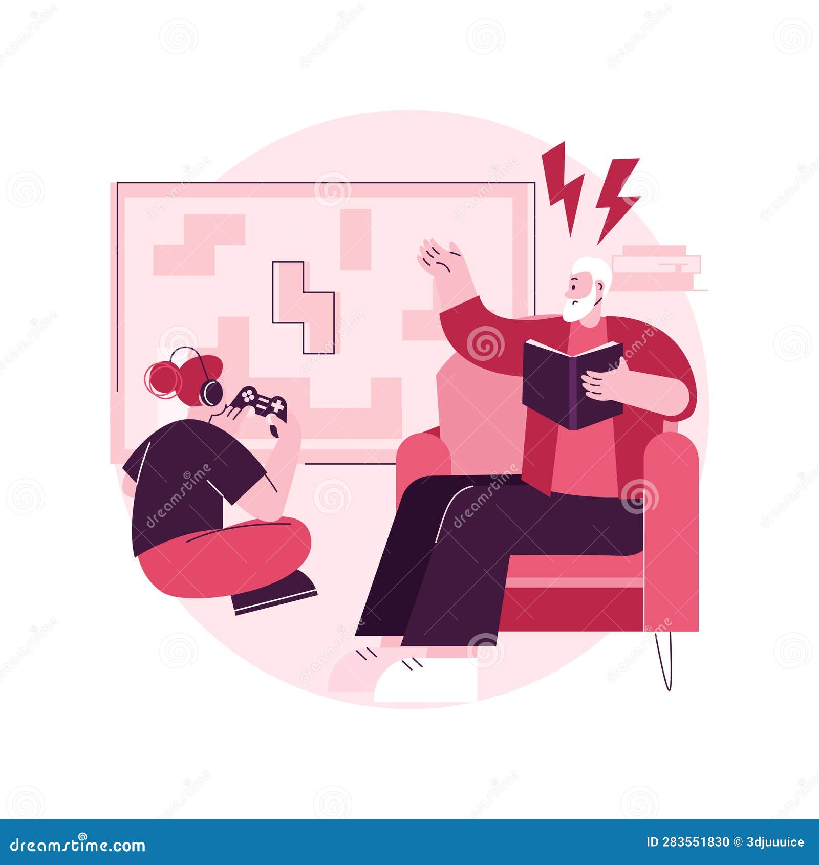 Generation Gap Abstract Concept Vector Illustration. Stock Vector ...