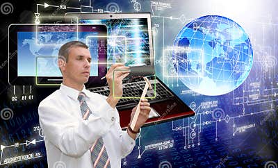 Generation New Computer Technology.Connection Stock Image - Image of ...