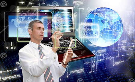 Generation New Computer Technology.Connection Stock Image - Image of ...