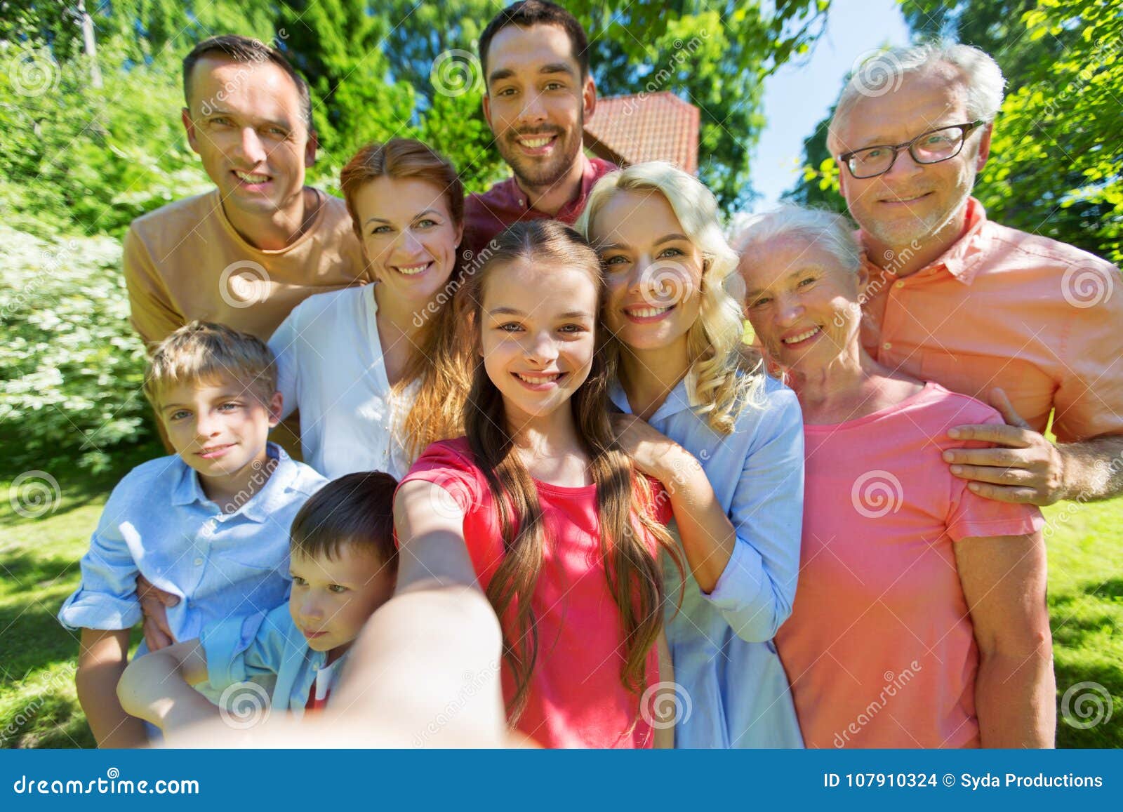 Happy Family Taking Selfie in Summer Garden Stock Photo - Image of ... Happy Family Taking Selfie in Summer Garden Stock Photo - Image of ...