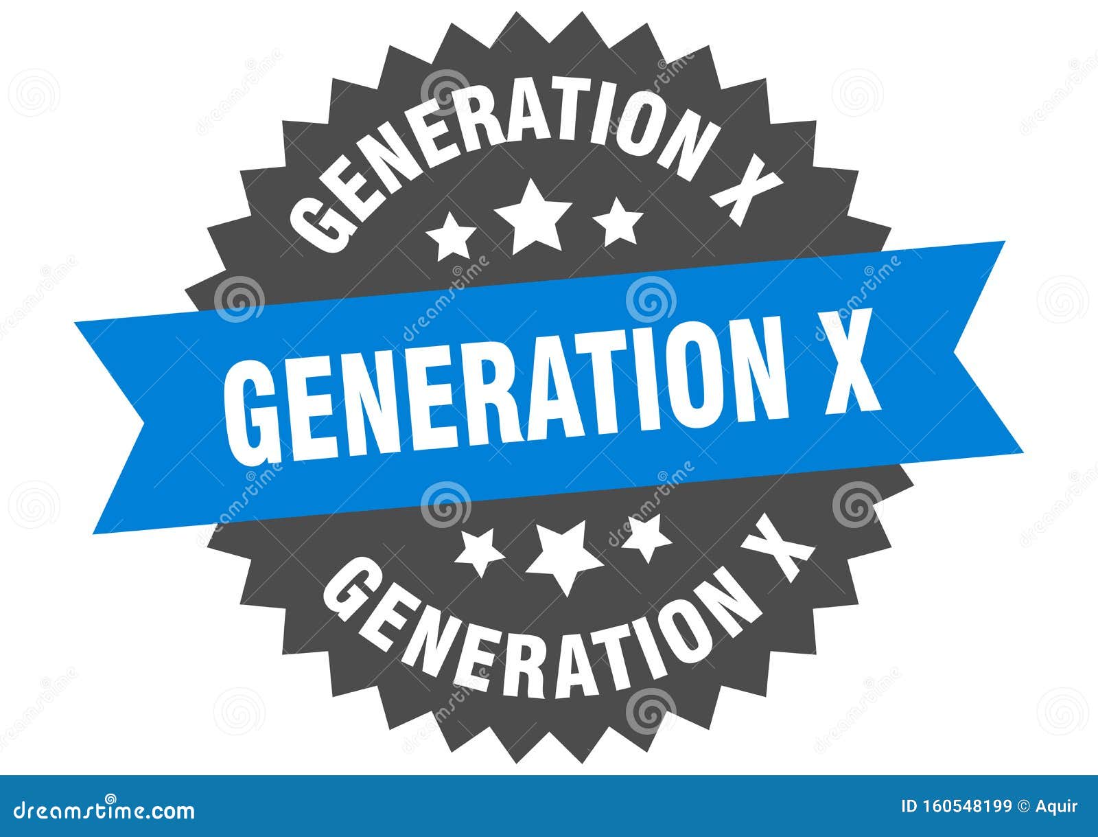 Generation x stock vector. Illustration of blue, vignette - 160548199