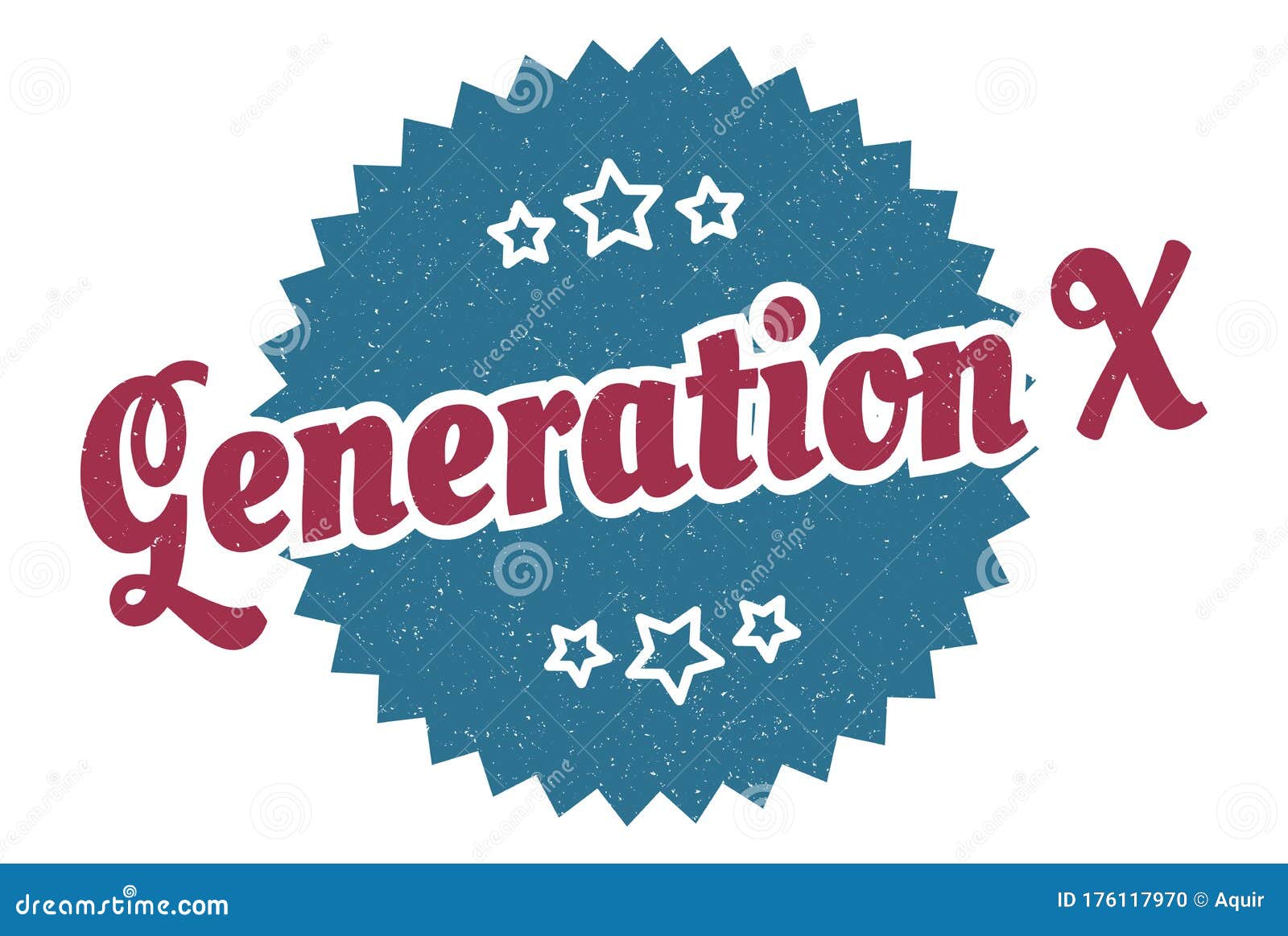 Generation X Sign. Generation X Vintage Retro Label Stock Vector ...