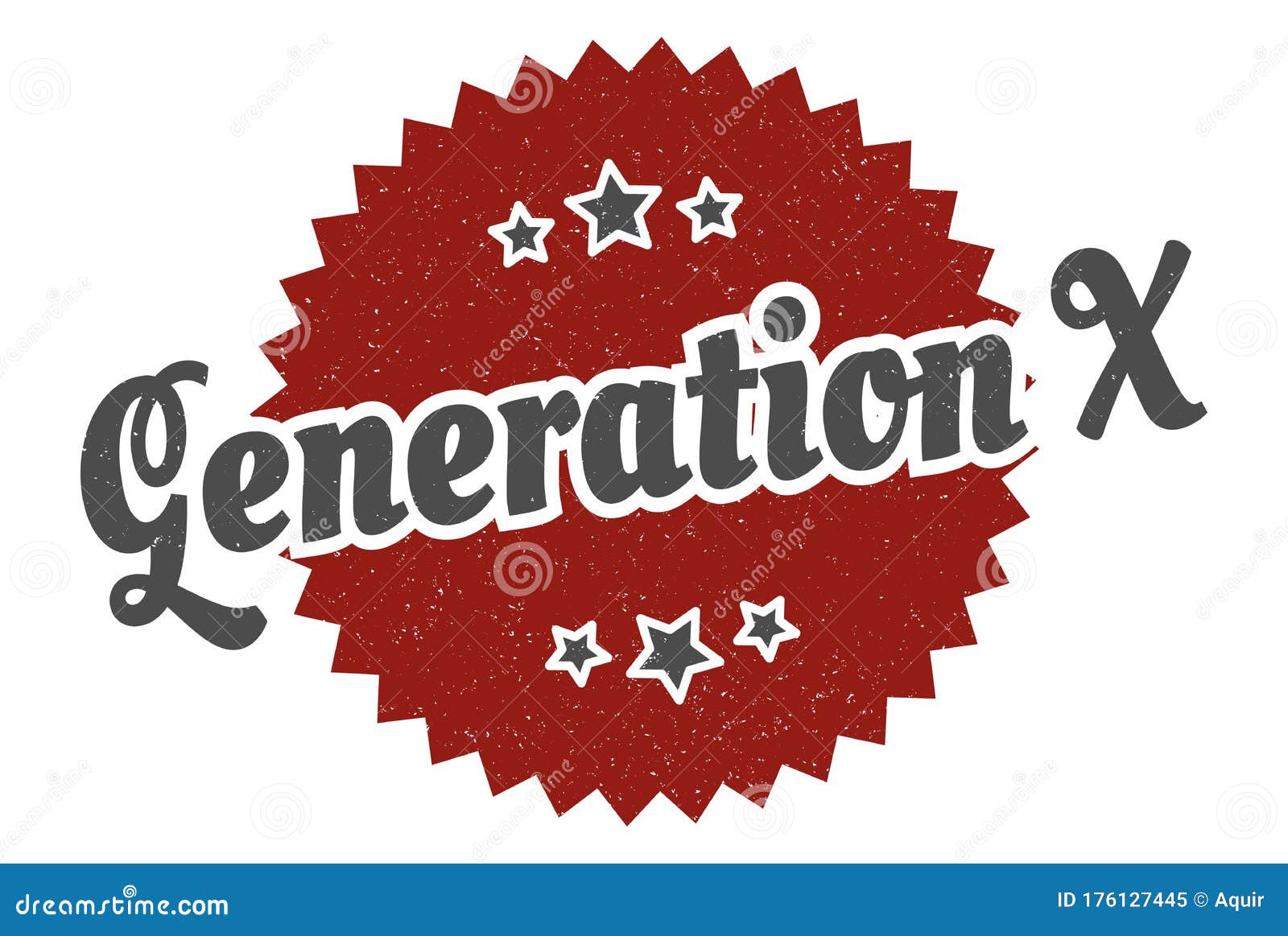 Generation X Sign. Generation X Vintage Retro Label Stock Vector ...