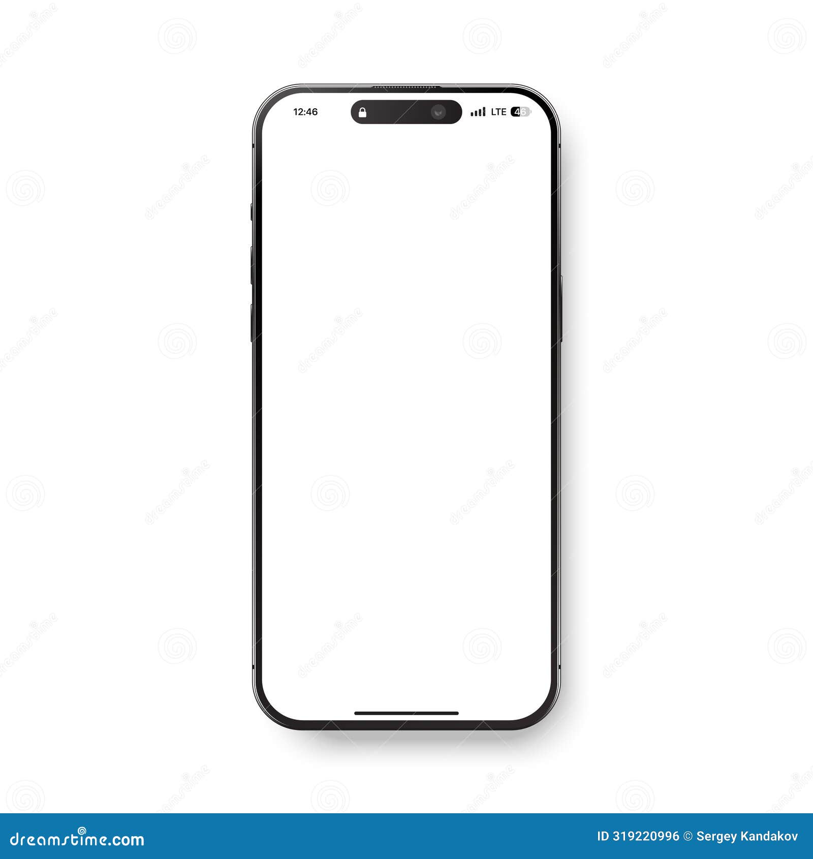 Smartphone Mockup With Set White Blank Mobile Screens Vector ...