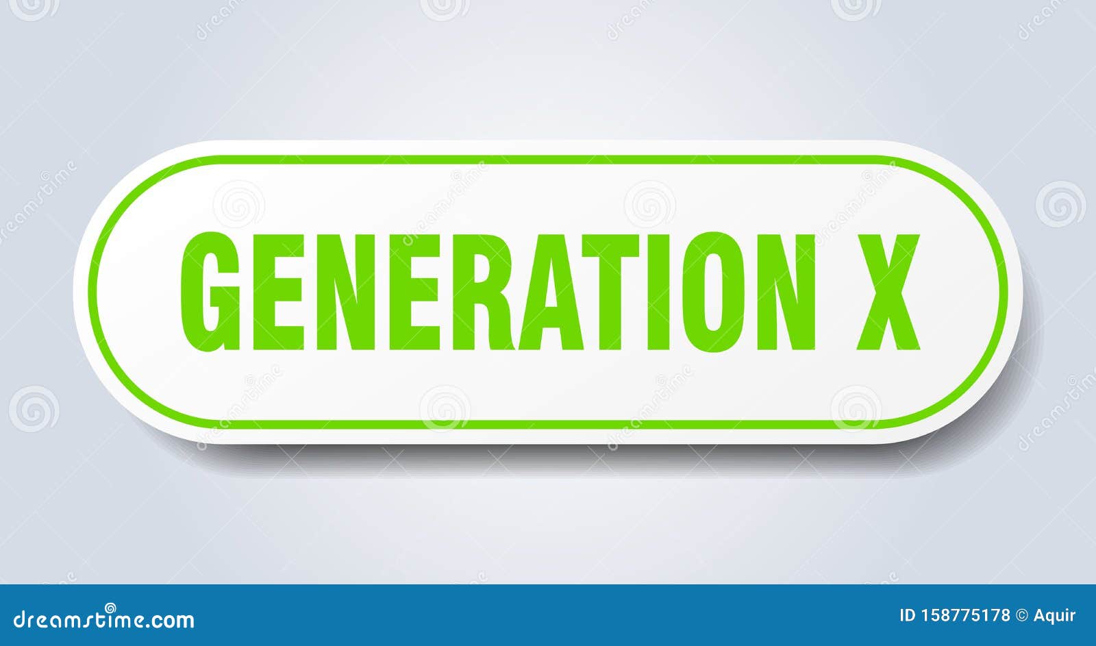 Generation x sticker. stock vector. Illustration of sticker - 158775178