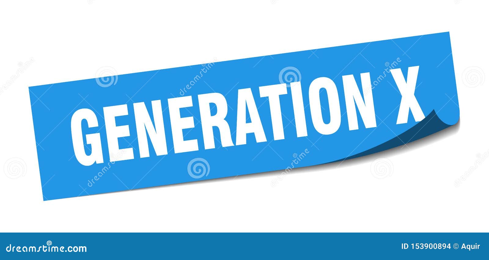 Generation x sticker. stock vector. Illustration of blue - 153900894