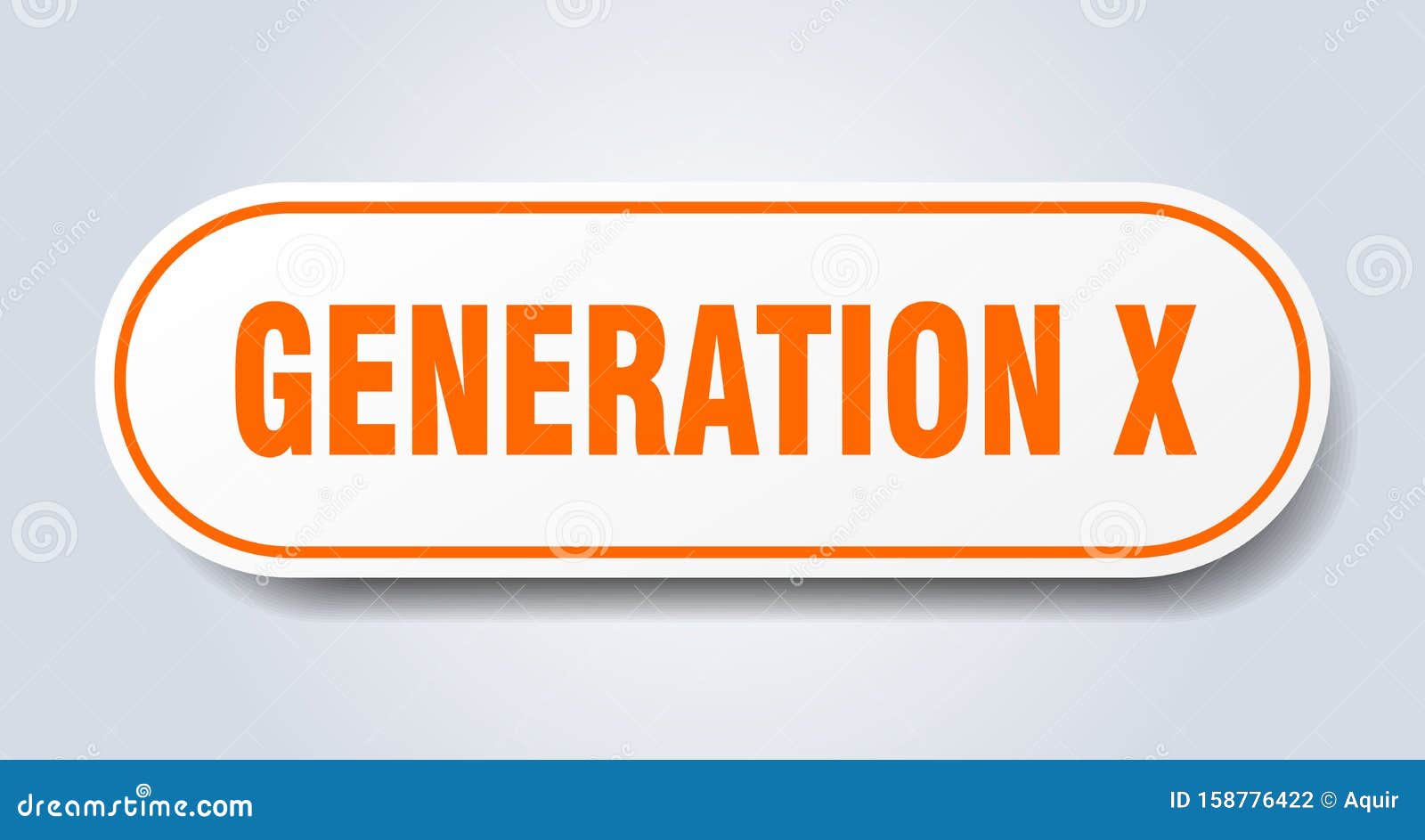 Generation x sticker. stock vector. Illustration of white - 158776422