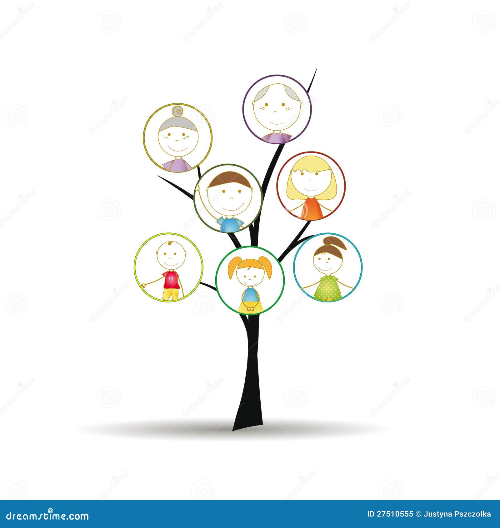 Generation tree stock vector. Illustration of cute, kids - 27510555