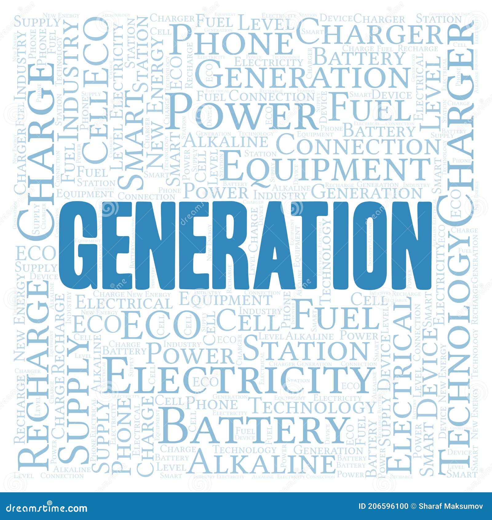 Generation Typography Word Cloud Create with the Text only. Stock ...