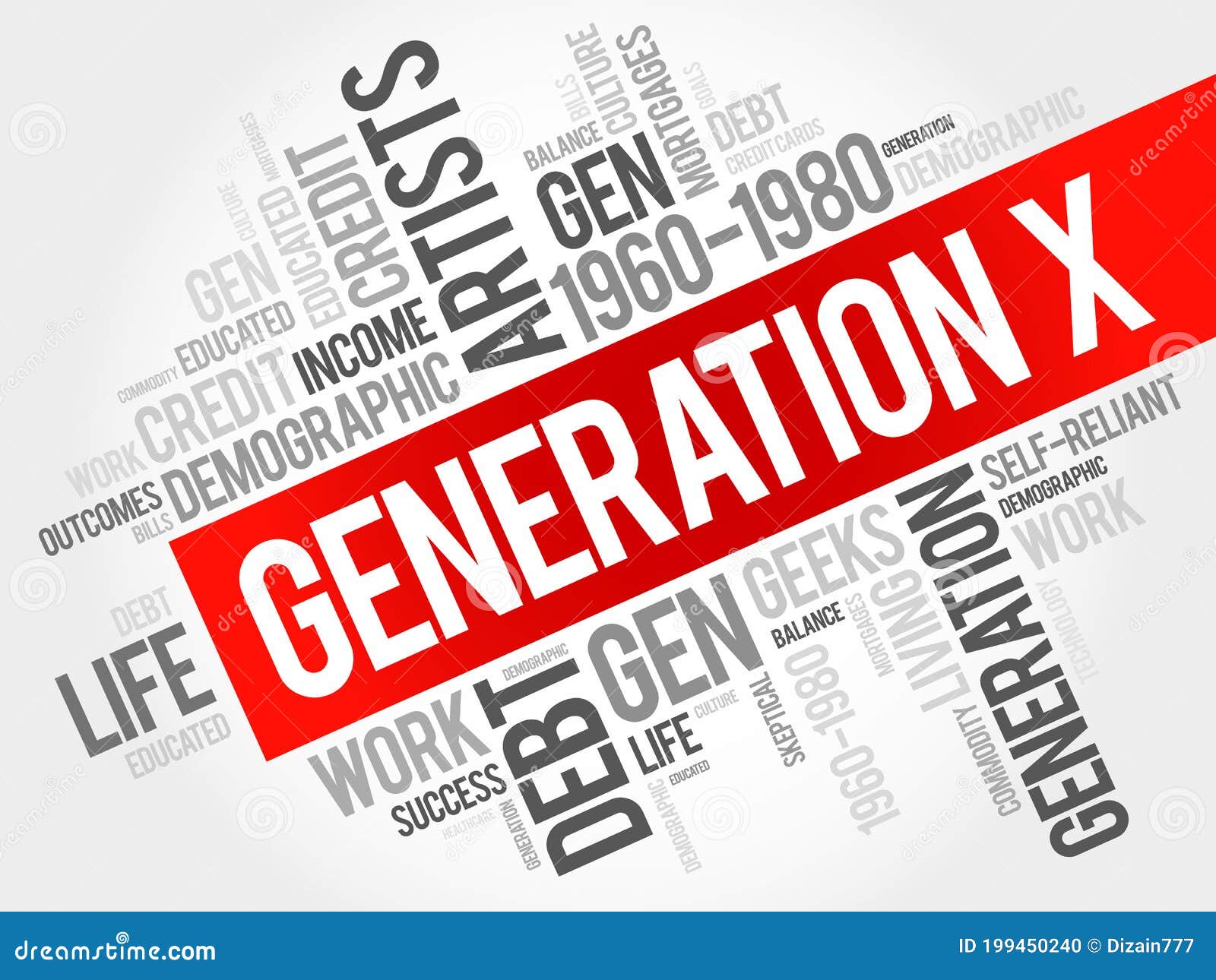 Generation X Word Cloud stock illustration. Illustration of life ...