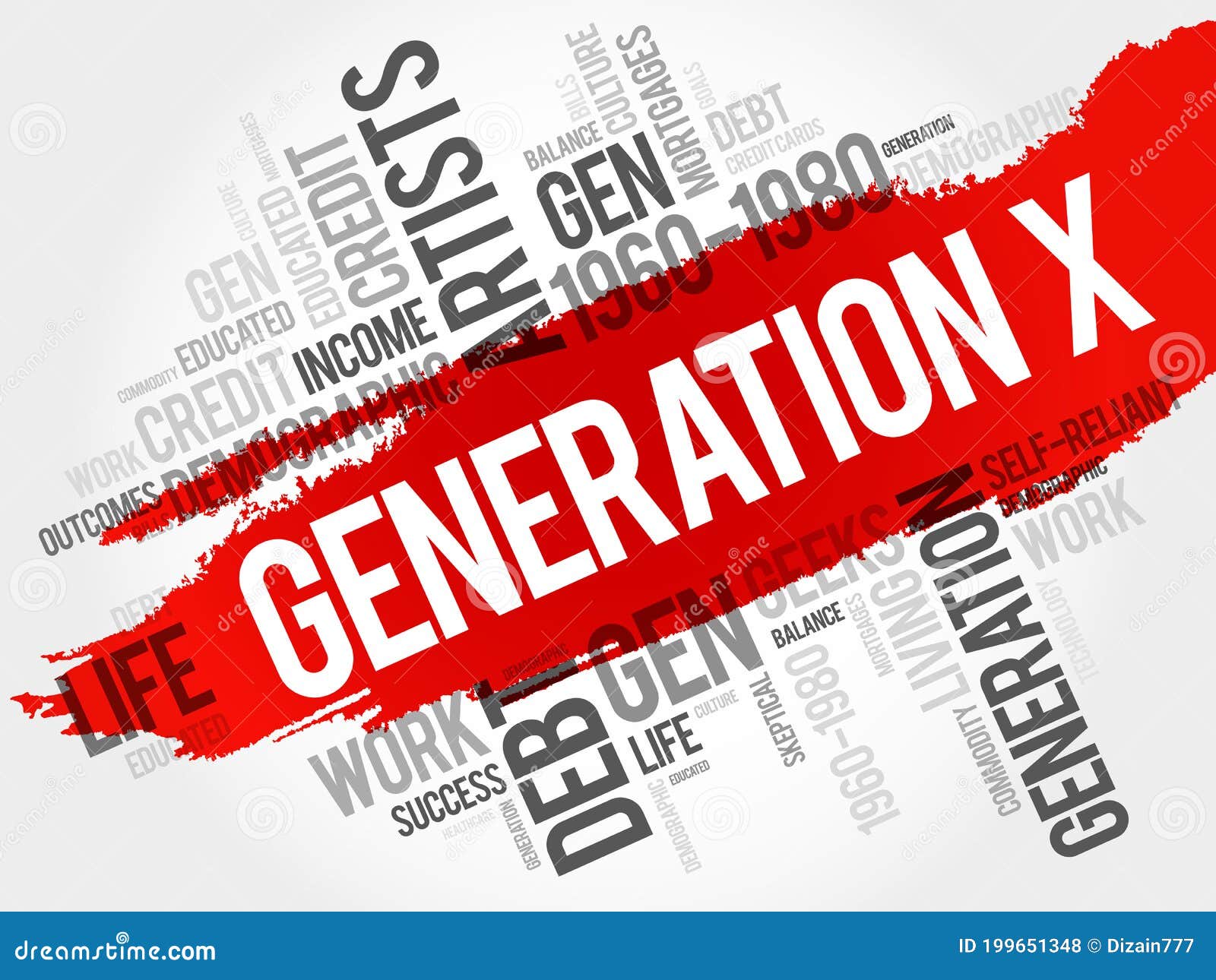 Generation X Word Cloud stock illustration. Illustration of culture ...