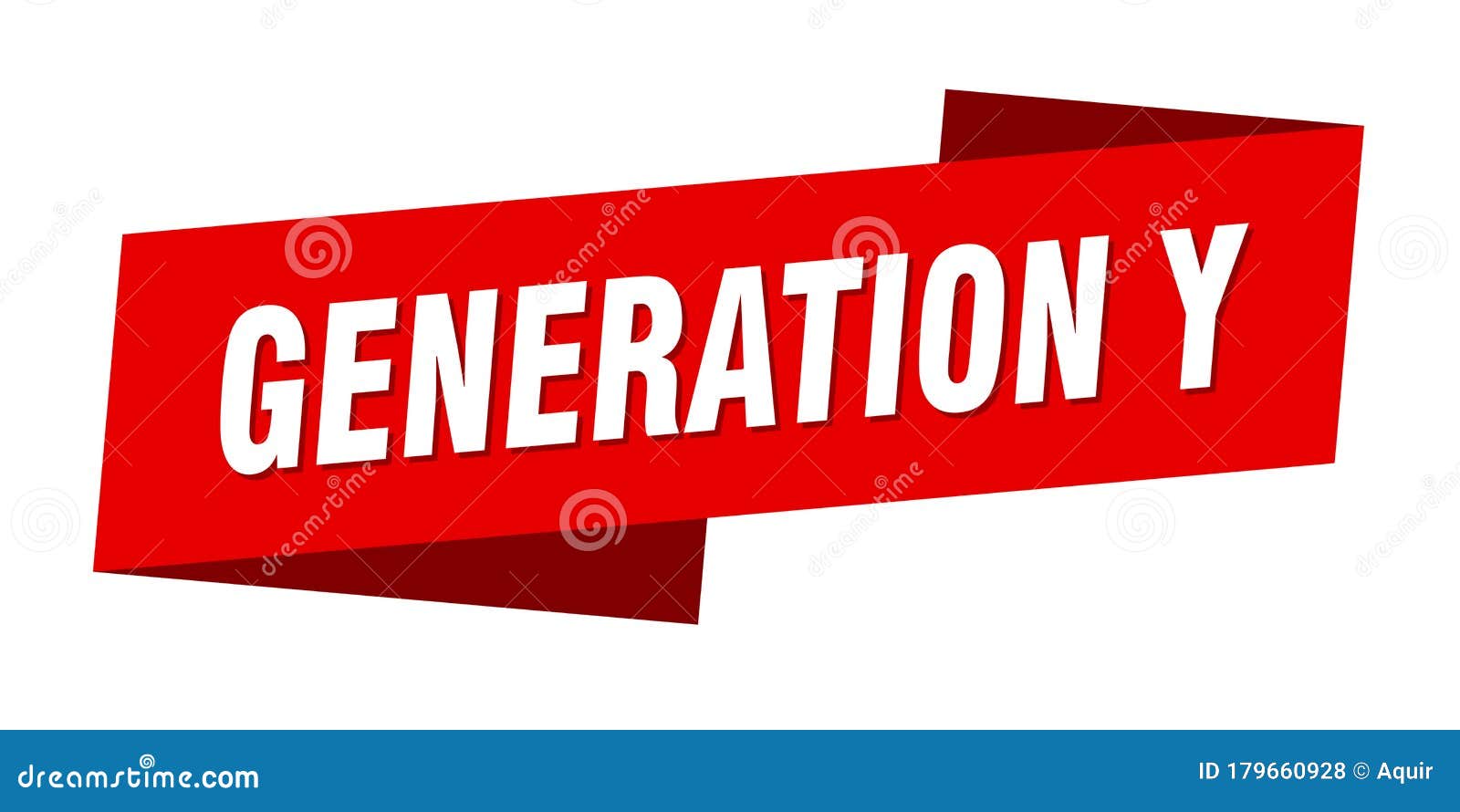 Generation Y Banner Template. Generation Y Ribbon Label Stock Vector ...