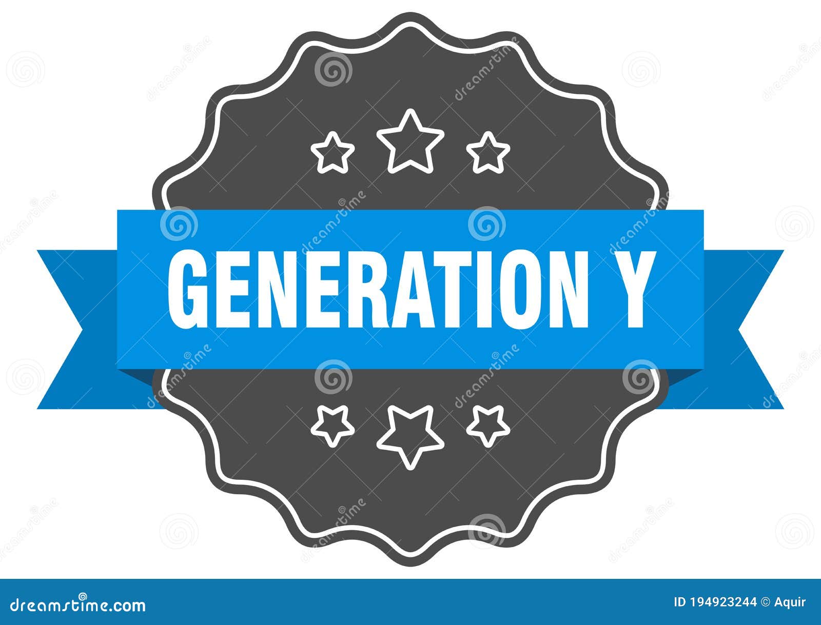 Generation y label stock vector. Illustration of isolated - 194923244