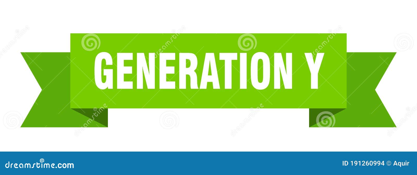 Generation y ribbon. stock vector. Illustration of white - 191260994
