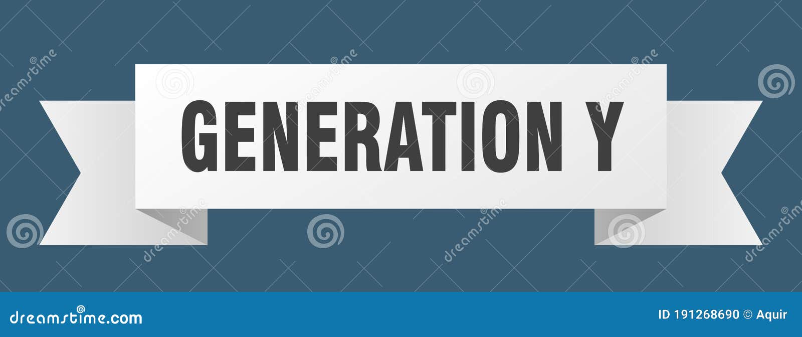 Generation y ribbon. stock vector. Illustration of seal - 191268690
